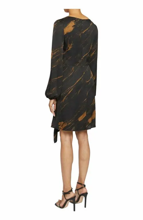Santorelli Malia Abstract Print Dress - Black