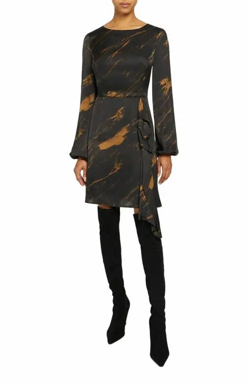 Santorelli Malia Abstract Print Dress - Black