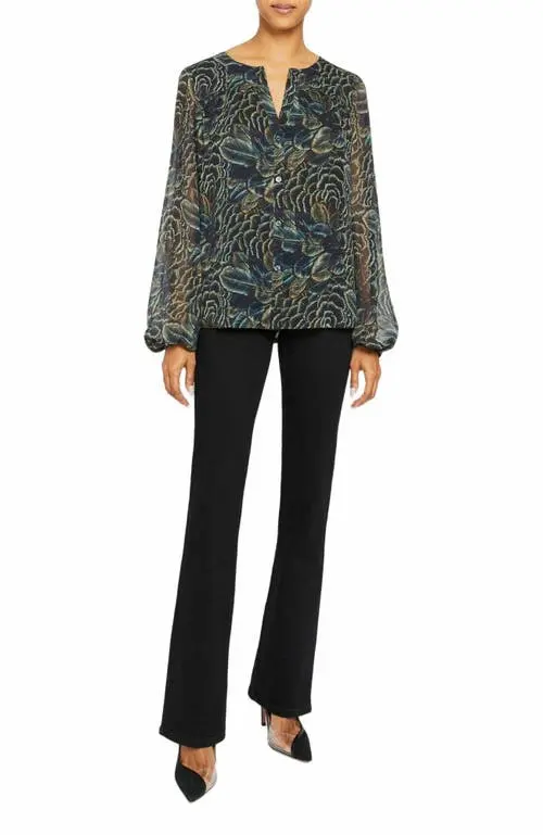 Santorelli Dione Printed Georgette Blouse