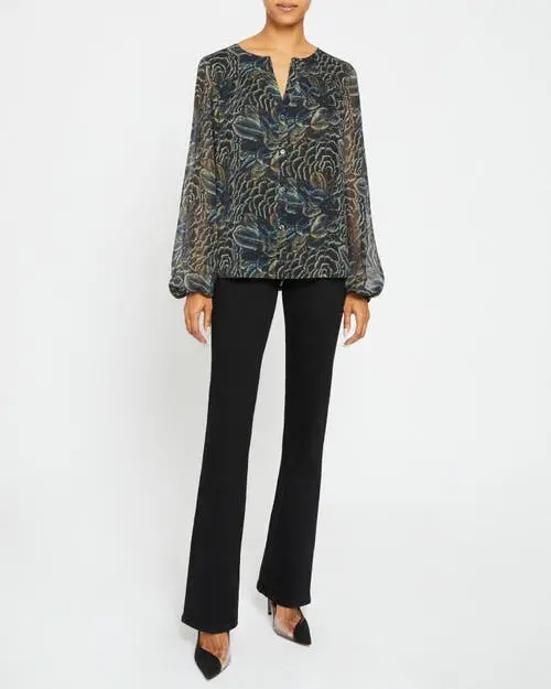 Santorelli Dione Printed Georgette Blouse