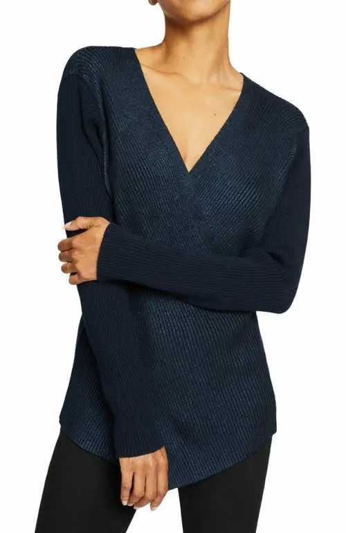 Santorelli Stacy Crossover V-neck Sweater