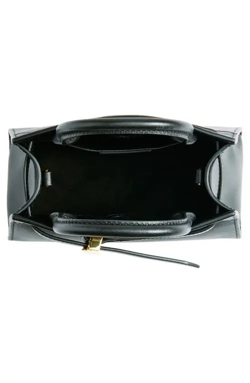 Veronica Beard Mini Dash Leather Top Handle Bag - Black