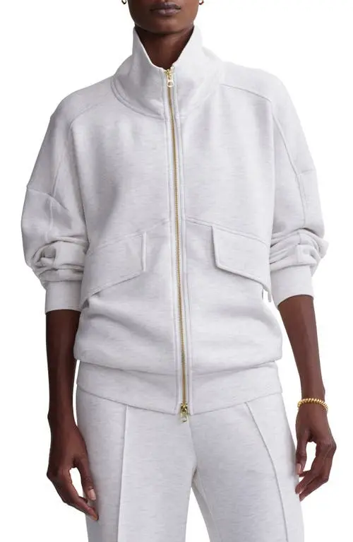 Varley Garcia Full Zip Sweatshirt - Ivory Marl