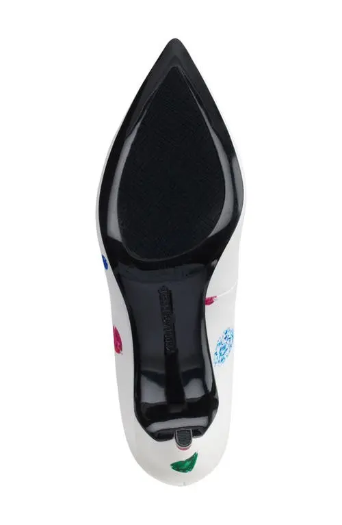 Karl Lagerfeld Paris Karl Lagerfeld Royale Pointed Toe Pump - White Multi