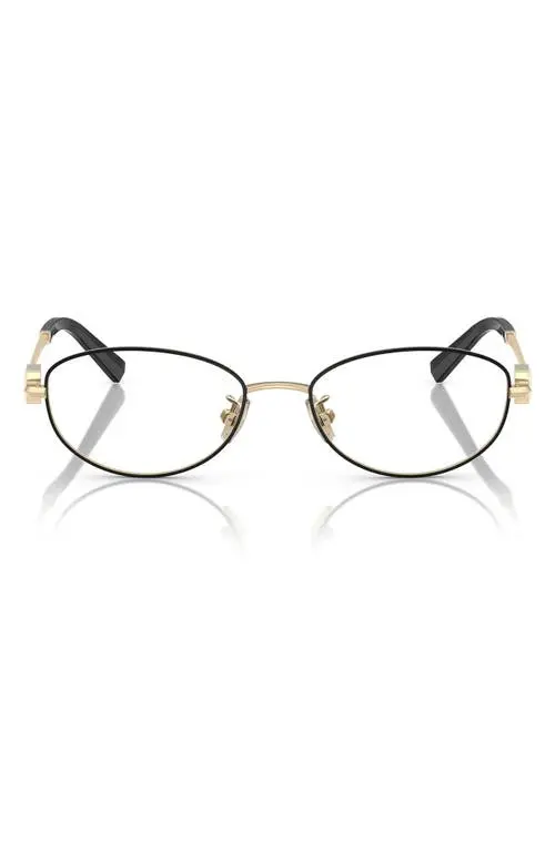 Tiffany & Co. 52mm Oval Eyeglasses - Black Gold