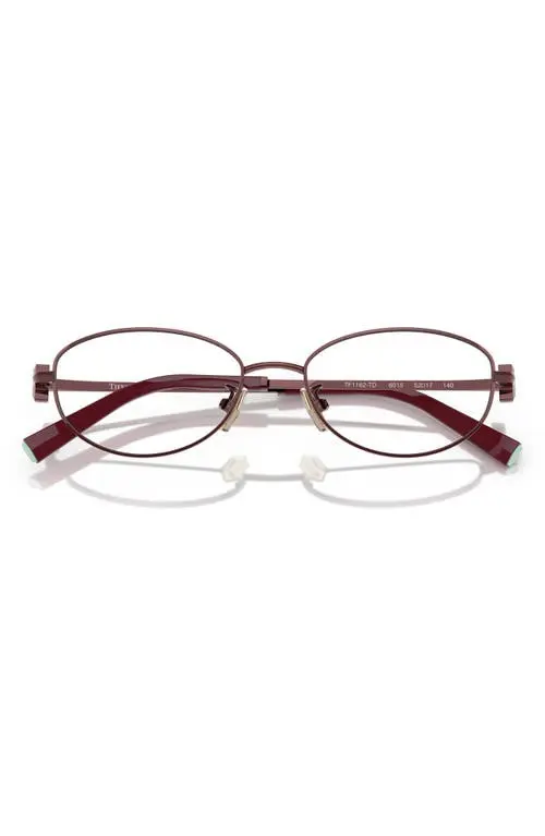 Tiffany & Co. 52mm Oval Eyeglasses - Burgundy