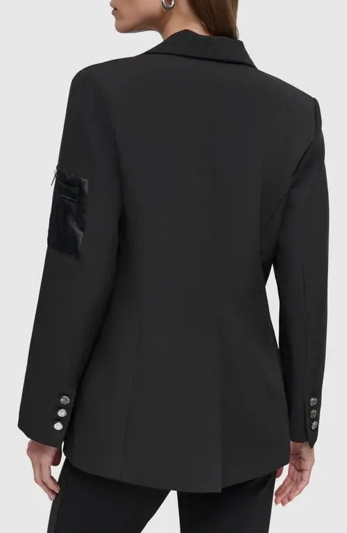 Dkny Cargo Sleeve Ponte Twill Blazer