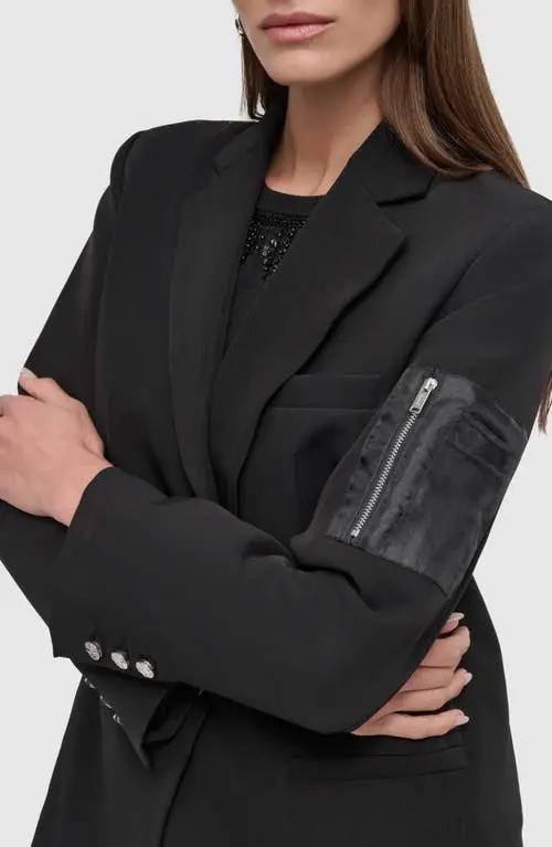 Dkny Cargo Sleeve Ponte Twill Blazer