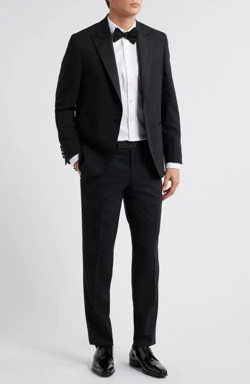 JACK VICTOR Elwood Contemporary Fit Wool Peak Lapel Tuxedo