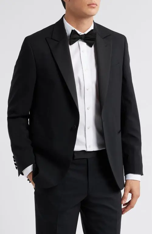 JACK VICTOR Elwood Contemporary Fit Wool Peak Lapel Tuxedo