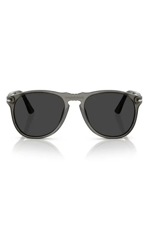 Persol 55mm Polarized Aviator Sunglasses - Grad Smoke