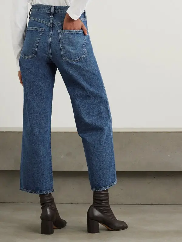 AGOLDE Ren High-rise Wide-leg Recycled Jeans - Blue