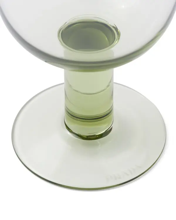 Prada Plinth Crystal Red Wine Glass Set - Green