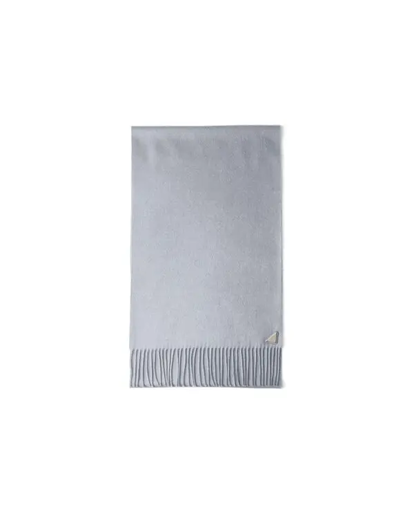 Prada Silk And Cashmere Scarf - Grey