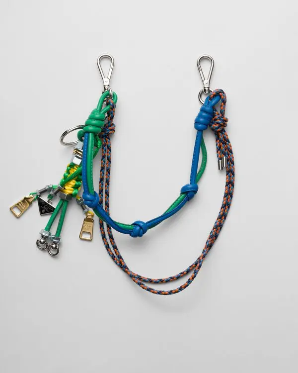Prada Nappa Leather And Metal Keychain Charm