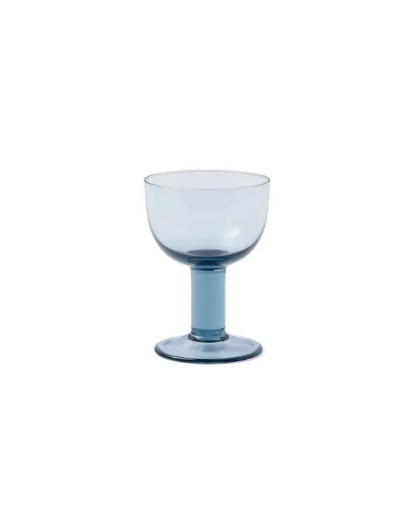 Prada Plinth Crystal Wine Glass Set - Blue