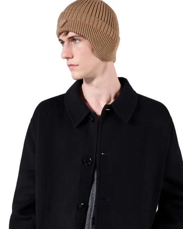 Prada Wool Beanie - Brown
