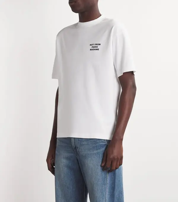 Drole De Monsieur Cotton Slogan T-shirt - White
