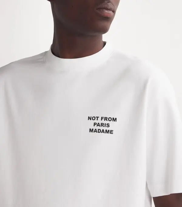 Drole De Monsieur Cotton Slogan T-shirt - White