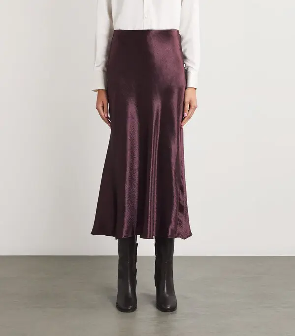 Tory Burch Satin Midi Skirt