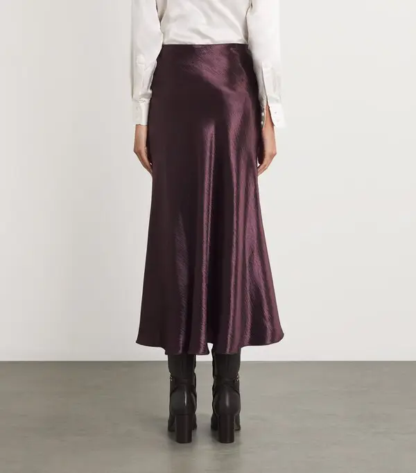 Tory Burch Satin Midi Skirt