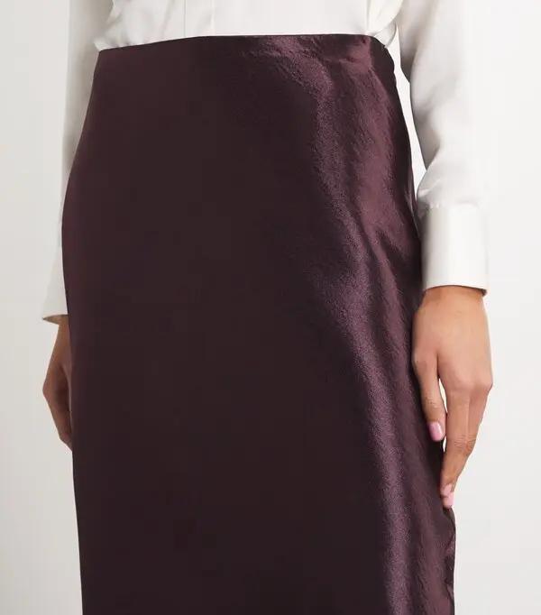 Tory Burch Satin Midi Skirt