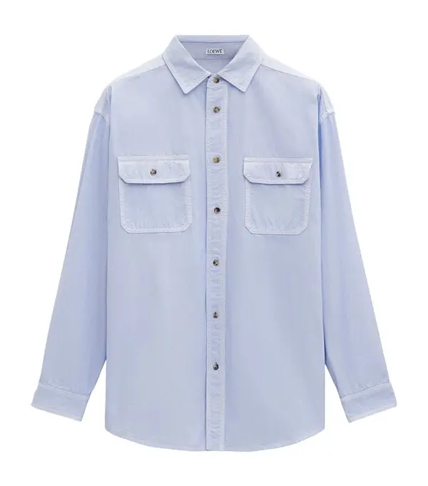 Loewe Cotton Embroidered Logo Shirt