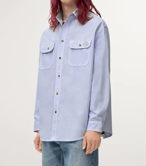 Loewe Cotton Embroidered Logo Shirt