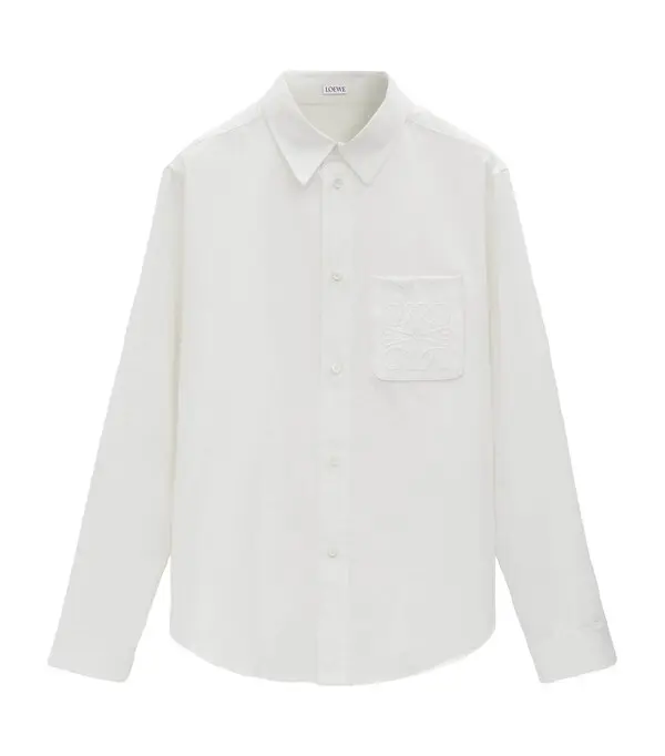 Loewe Cotton Embroidered Logo Shirt