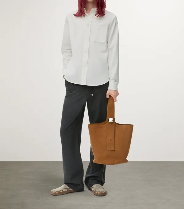 Loewe Cotton Embroidered Logo Shirt