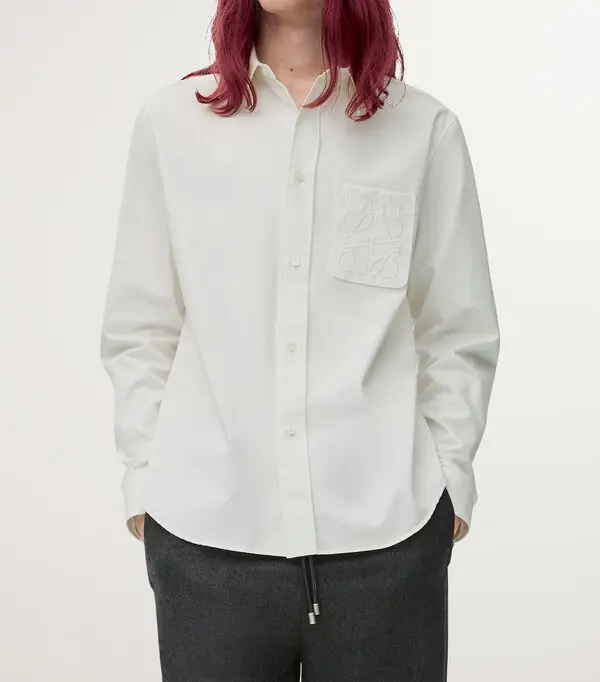 Loewe Cotton Embroidered Logo Shirt