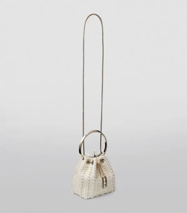 JIMMY CHOO Pearl Bon Bon Top-handle Bag - Ivory