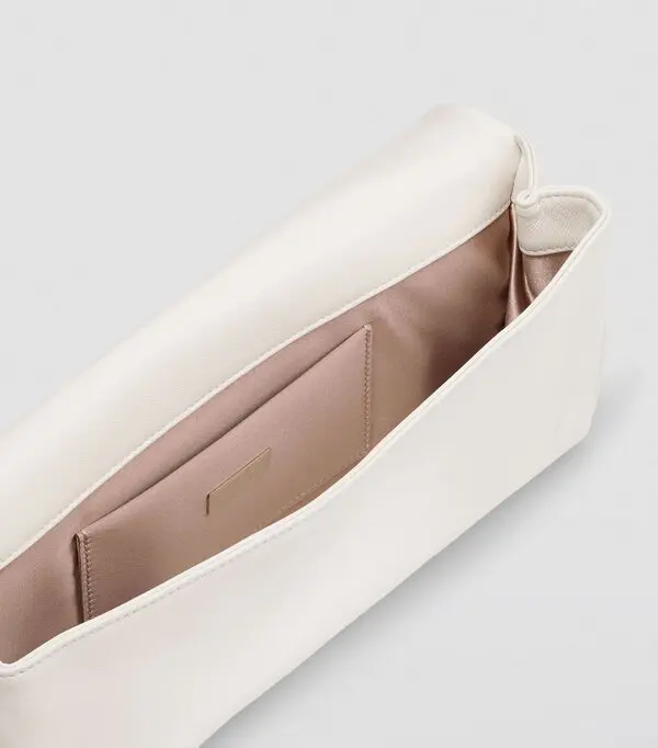 JIMMY CHOO Xandra Leather Clutch - White