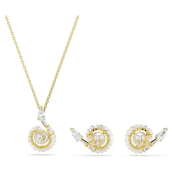 SWAROVSKI Snake Necklace And Earrings Set - White