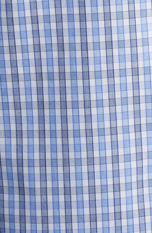 UNTUCKIT Durif Check Wrinkle Free Cotton Button-up Shirt - Blue