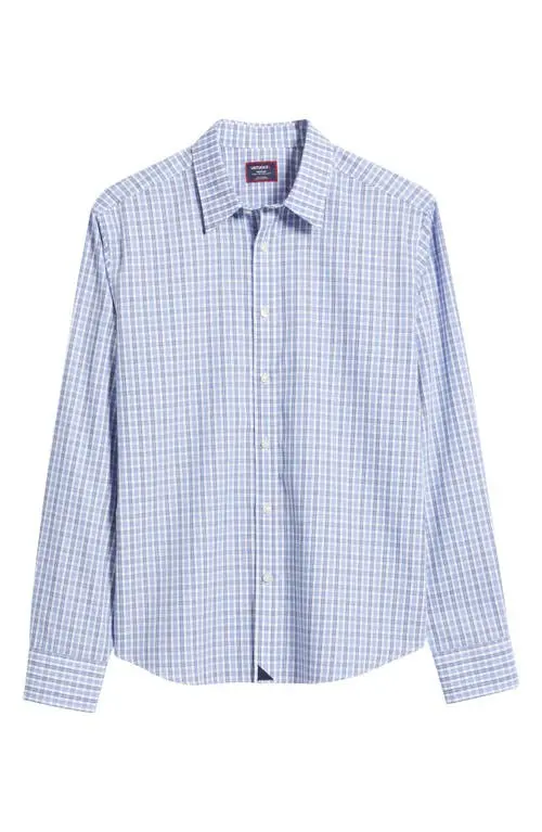UNTUCKIT Durif Check Wrinkle Free Cotton Button-up Shirt - Blue