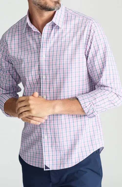 UNTUCKIT Dolcetto Plaid Wrinkle Free Cotton Button-up Shirt - Pink