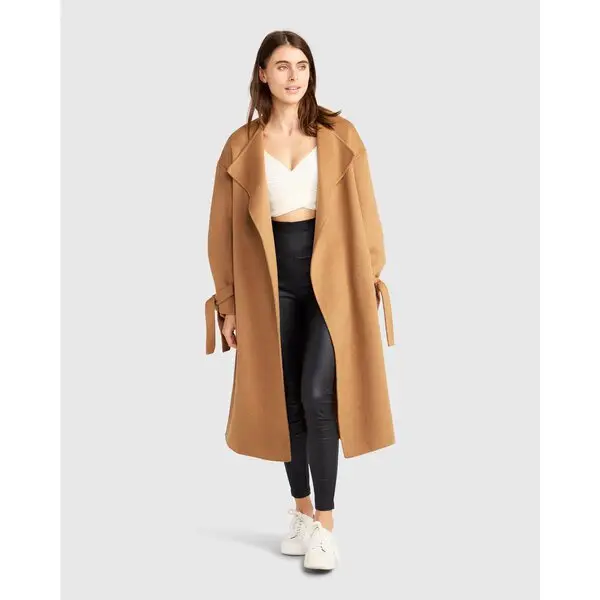 BELLE & BLOOM Wool Blend Coat - Camel