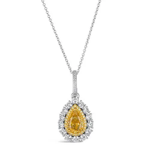 ANNA ZUCKERMAN Sunny Isles Pendant Necklace - Canary Yellow Crystalline