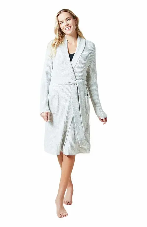 SOFTIES Heather Marshmallow Wrap Robe - Heather Grey
