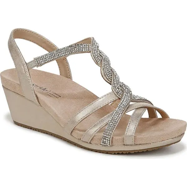 LIFESTRIDE Miami Slingback Wedge Sandal - Platino