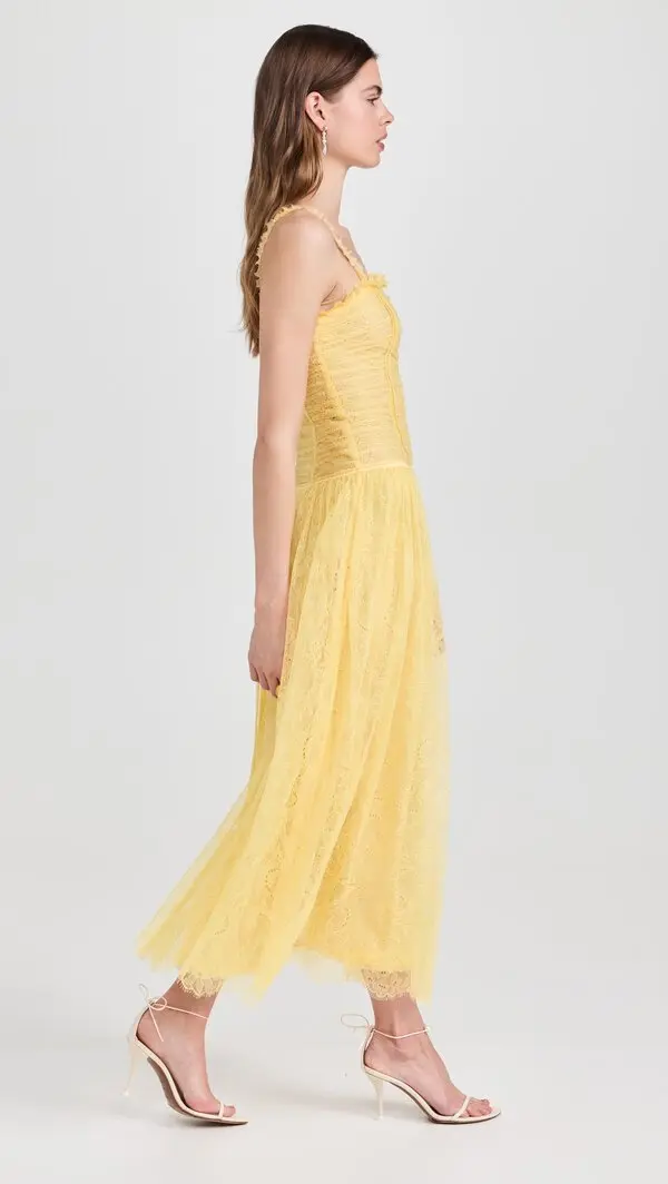Ulla Johnson Florelle Lace Dress In Lemonbalm - 75% Off | Editorialist
