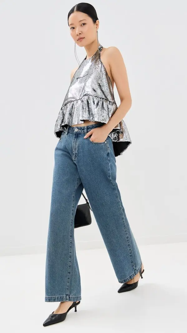 Azeeza Winston Sequin Top