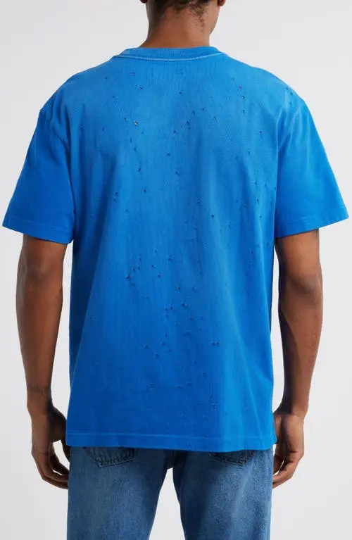PURPLE BRAND Distressed Heavyweight Cotton Graphic T-shirt