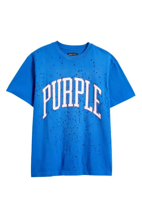 PURPLE BRAND Distressed Heavyweight Cotton Graphic T-shirt