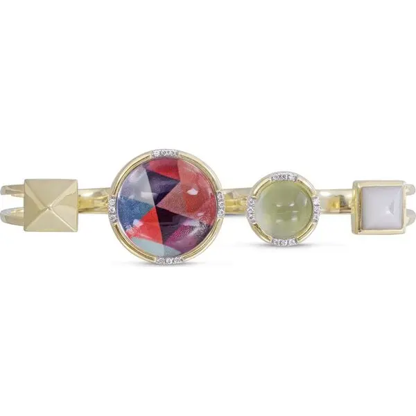 LUVMYJEWELRY Multi-finger Gemstone Ring - 14kt Gold Vermeil On Sterling