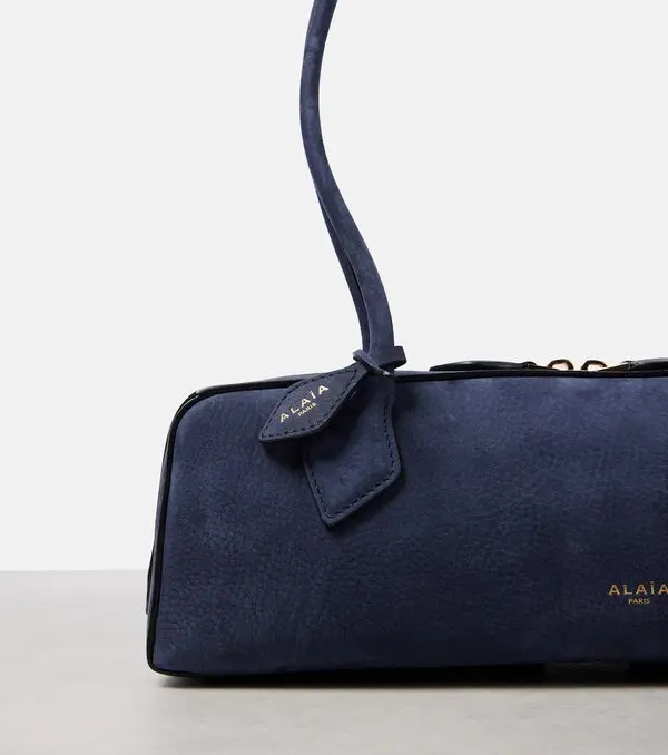 Alaïa Le Teckel Suede Shoulder Bag - Blue