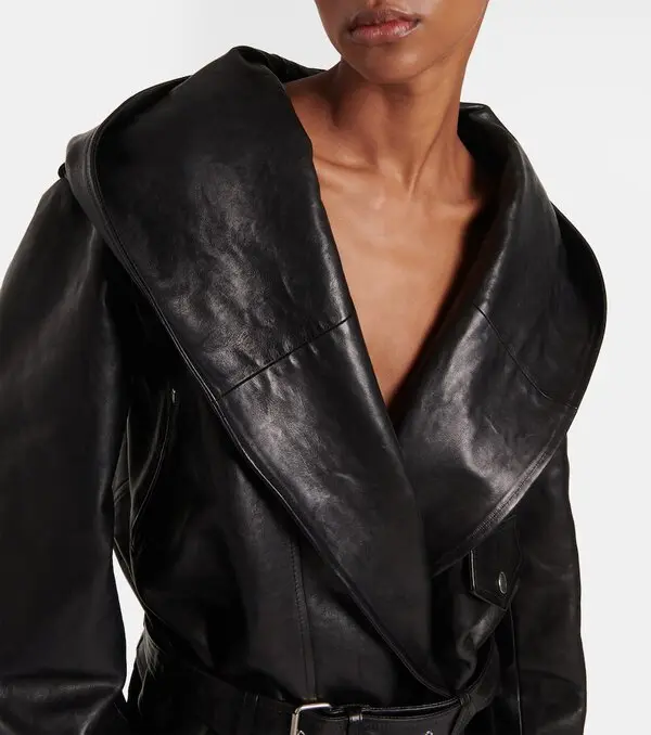 Alaïa Biker Leather Jacket - Black