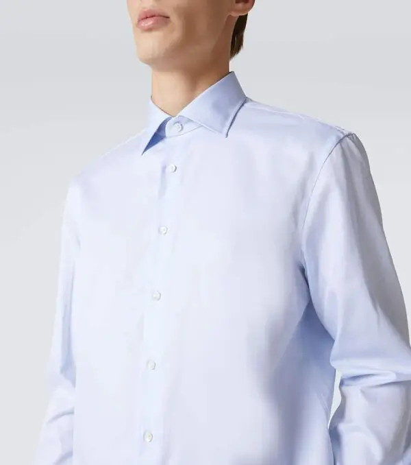 Canali Cotton Poplin Shirt - Blue