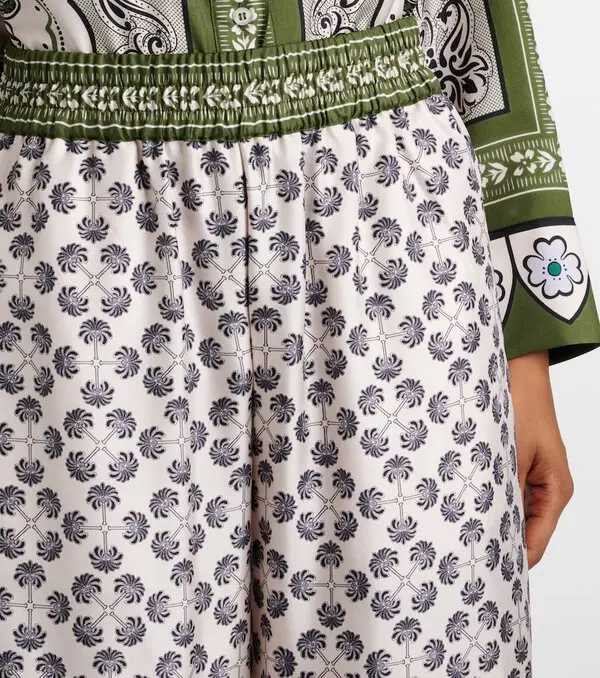 La DoubleJ Printed Silk Twill Palazzo Pants - Multicoloured